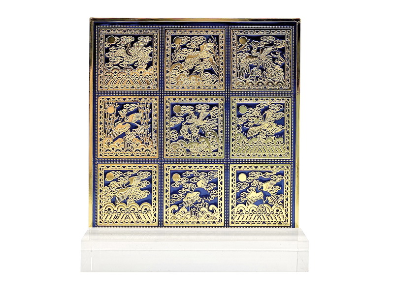 Nine Rank Badge Plaque In Royal Blue & Gold