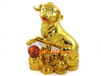 Golden Good Fortune Dog :: Feng Shui Horoscope