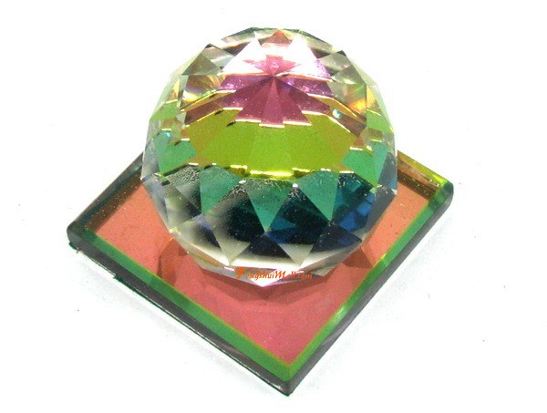 Rainbow Color Faceted Crystal Ball :: Feng Shui Product